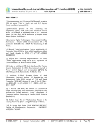 IRJET- Design and Implementation of PID Controller using HDL on FPGA | PDF | Free Download