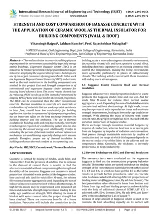 IRJET- Strength and Cost Comparision of Bagasse Concrete with the ...