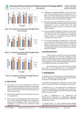 IRJET-An Experimental Study on Effect of Partial Replacement of Normal ...