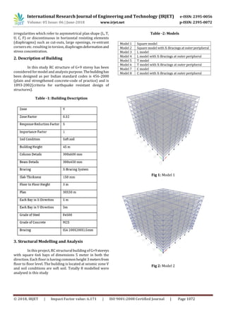 IRJET-Analytical Study on Horizontal Irregularities in RCC Structures with Lateral Bracings ...
