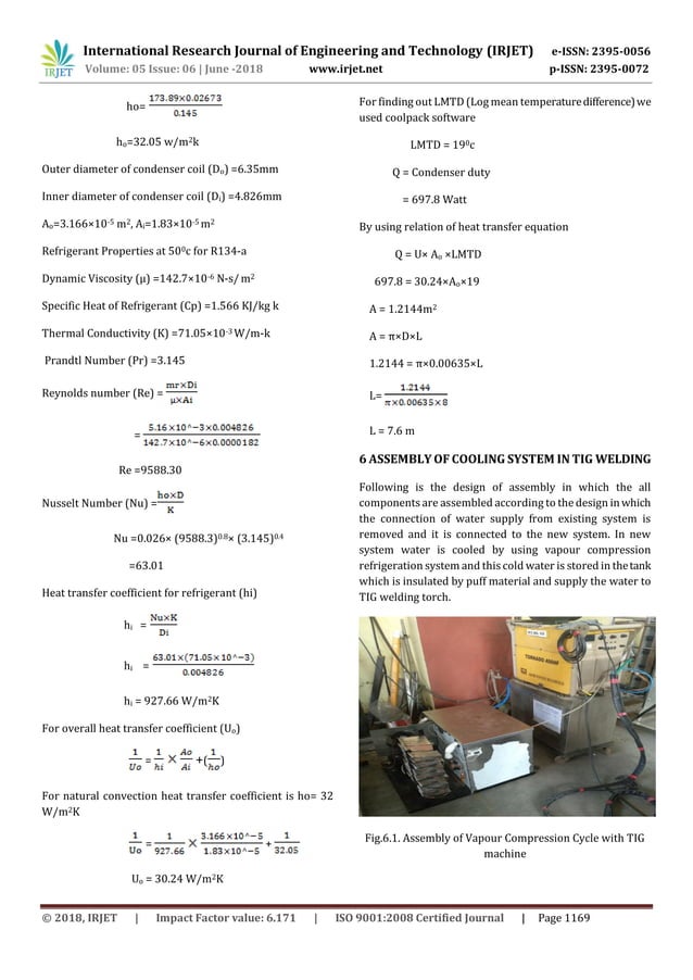 IRJET-Cooling System in TIG Welding by using Vapour Compression Cycle | PDF