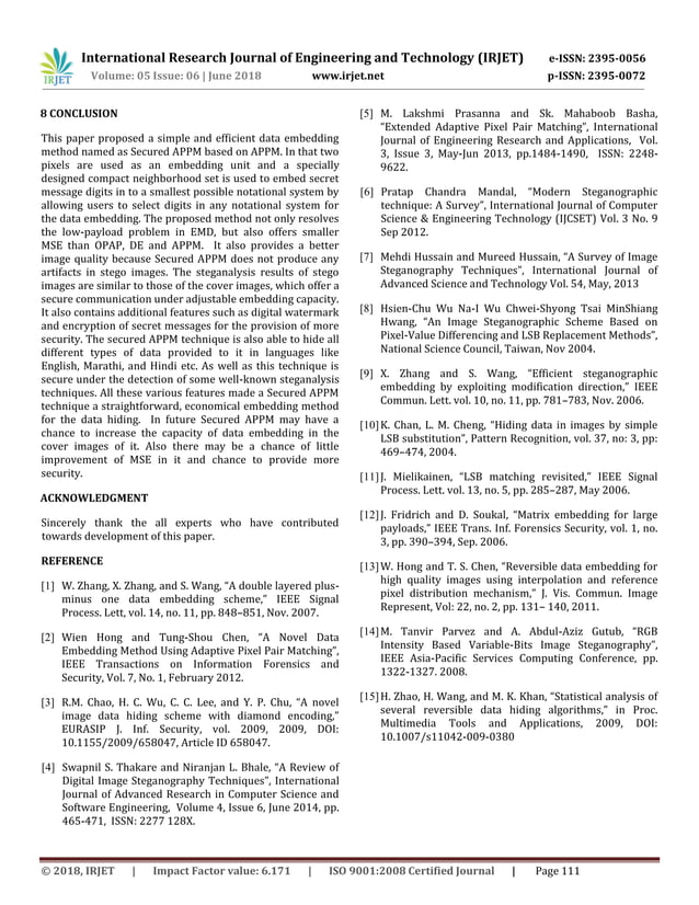 IRJET-Data Embedding Method using Adaptive Pixel Pair Matching Algorithm | PDF