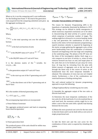 IRJET-Comparative Analysis of Unit Commitment Problem of Electric Power System using ...