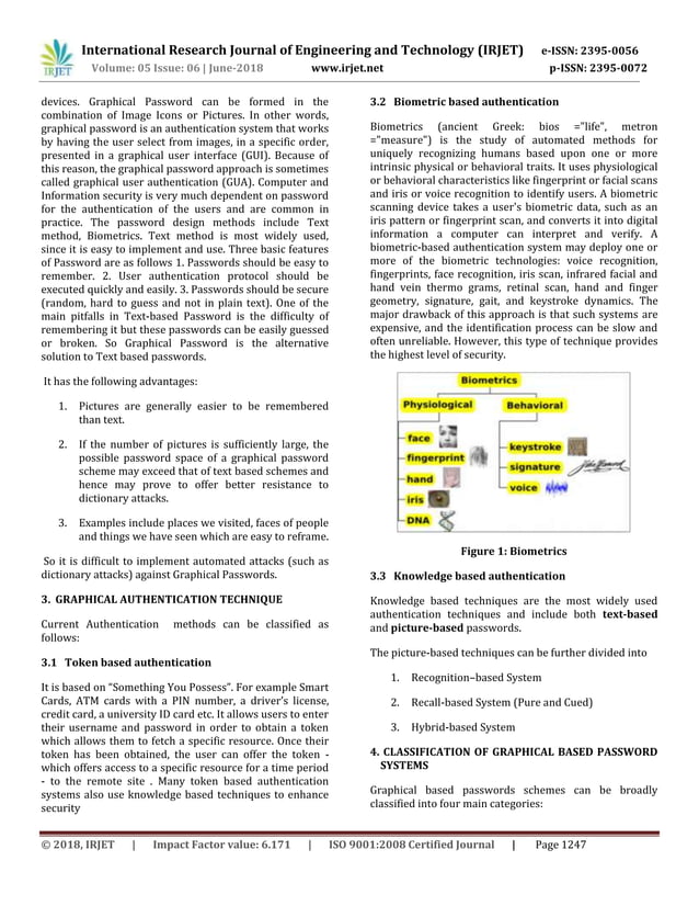IRJET- Graphical user Authentication for an Alphanumeric OTP | PDF
