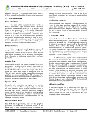 IRJET- Graphical user Authentication for an Alphanumeric OTP | PDF