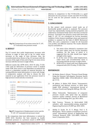 IRJET-Analysis of Functionally Graded Thick Walled Truncated Cone Pressure Vessel with ...