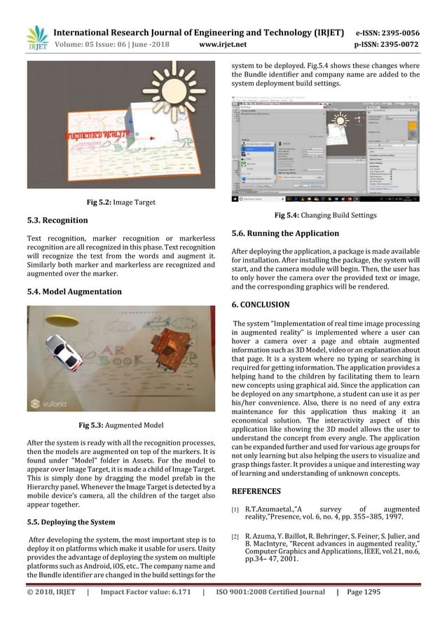 IRJET-Implementation of Image Processing using Augmented Reality | PDF | Augmented Reality ...
