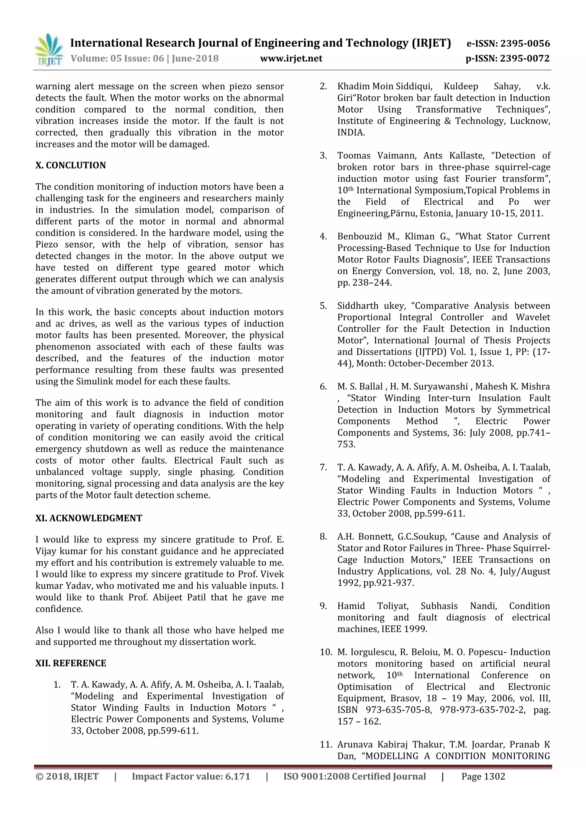 IRJET-Condition Monitoring based Control using Piezo Sensor for Rotating Electrical Motors | PDF ...