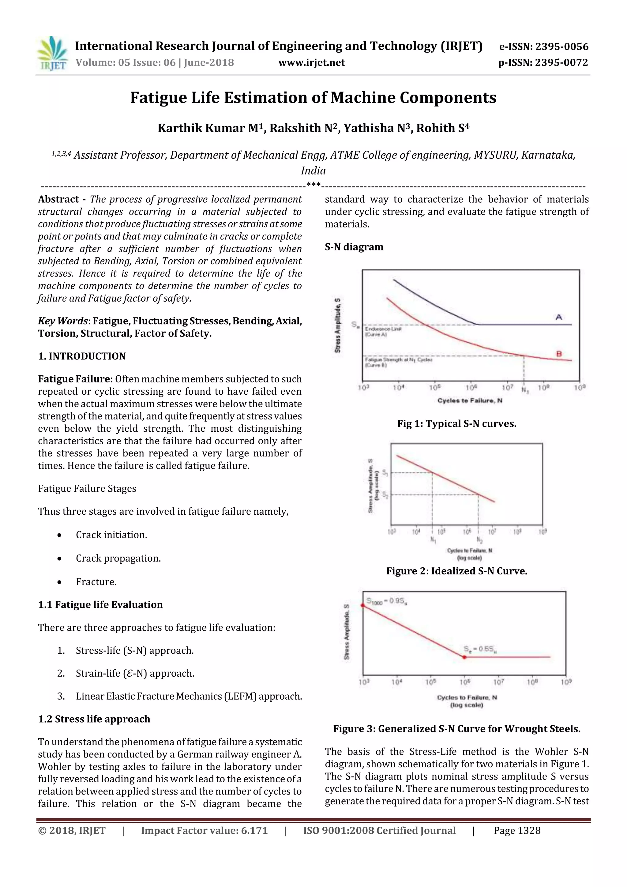 IRJET-Fatigue Life Estimation of Machine Components | PDF