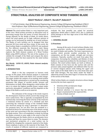 IRJET-Structural Analysis of Composite Wind Turbine Blade | PDF