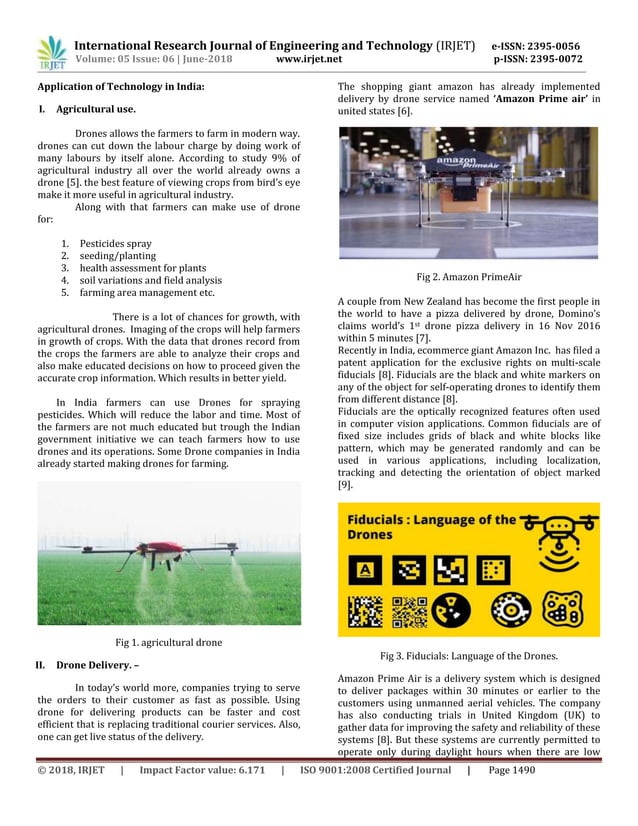 IRJET-New Era of Drones in India and its Future... | PDF | Agriculture | Industries