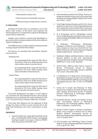 IRJET-Analysis of Load Factors and Modes of Failure on Spur Gear | PDF