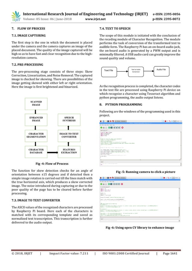 IRJET-Raspberry Pi Based Reader for Blind People | PDF