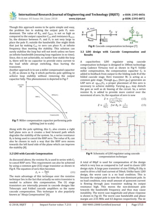 IRJET-Design of Capacitor Less LDO Regulator by using Cascode Compensation Technique | PDF