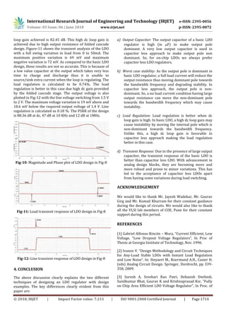 IRJET-Design of Capacitor Less LDO Regulator by using Cascode ...