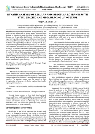 IRJET-Dynamic Analysis of Regular and Irregular RC Frames with Steel Bracing and Mega Bracing ...