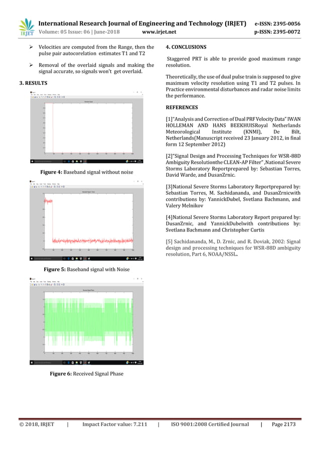 IRJET-Weather Radar Range Velocity Ambiguity Analysis using Staggered ...