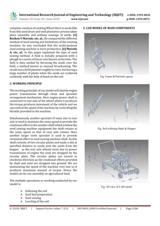 IRJET-Design and Fabrication of Seed Sowing Machine | PDF