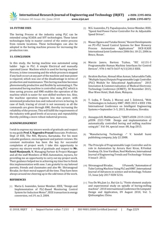 IRJET-Automation of Boring Machine using PLC and HMI | PDF