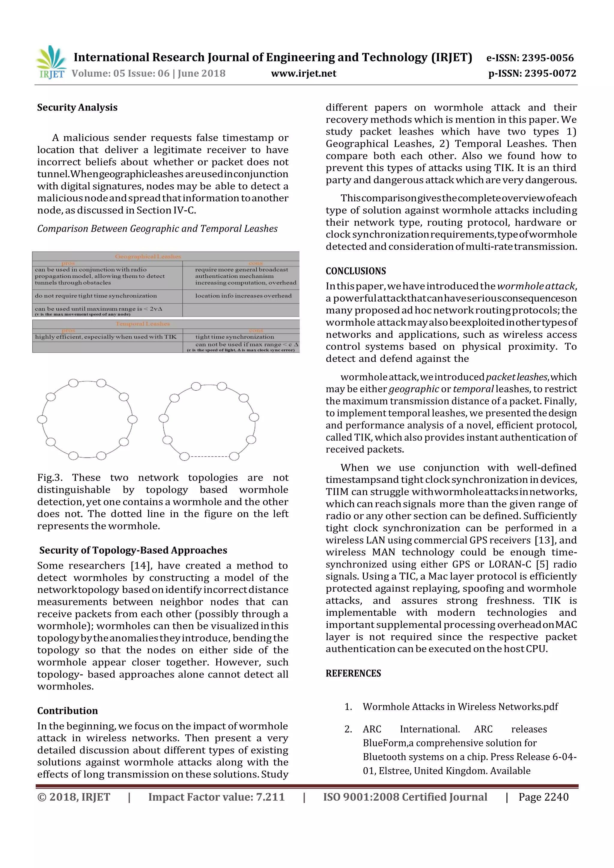 IRJET-Impact of Worm hole Attack in Wireless Sensor Network | PDF ...