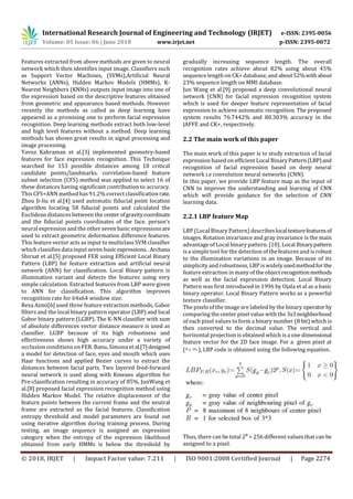 IRJET-Facial Expression Recognition using Efficient LBP and CNN | PDF
