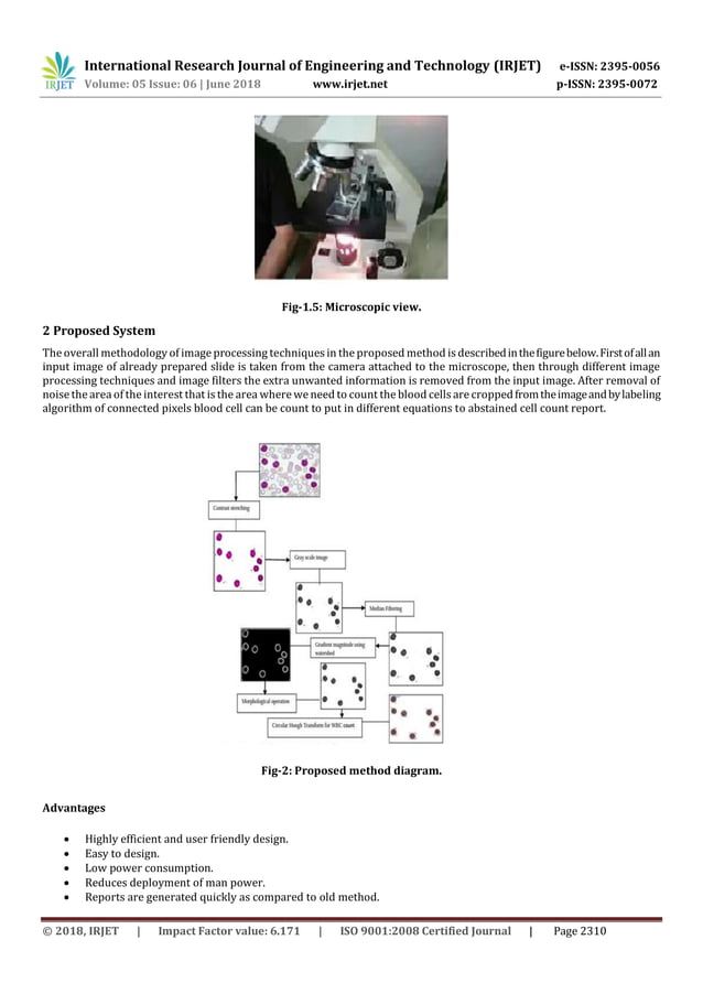 IRJET-Automatic RBC And WBC Counting using Watershed Segmentation Algorithm | PDF