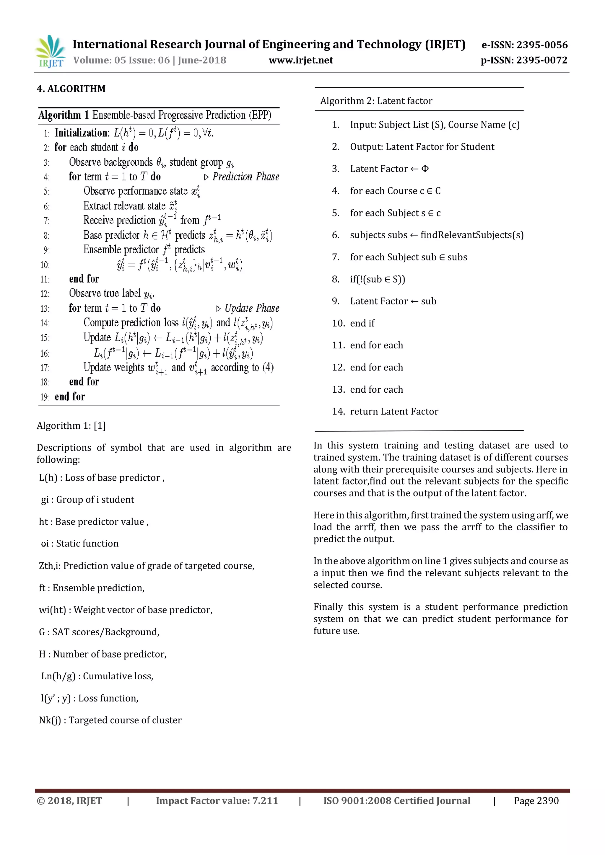 IRJET-Student Performance Prediction for Education Loan System | PDF