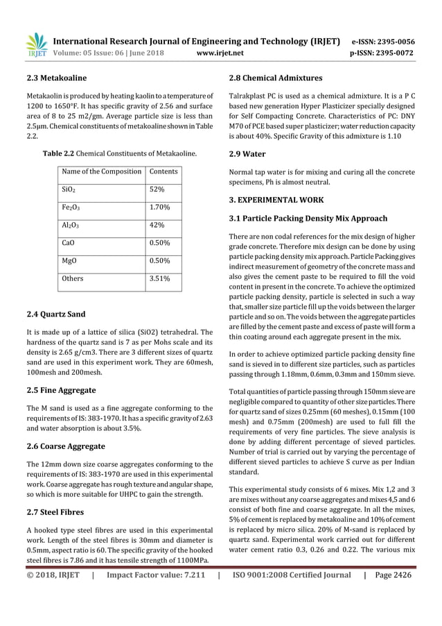 IRJET-Study of Static and Dynamic Modulus of Elasticity of UHPC with and without Coarse ...