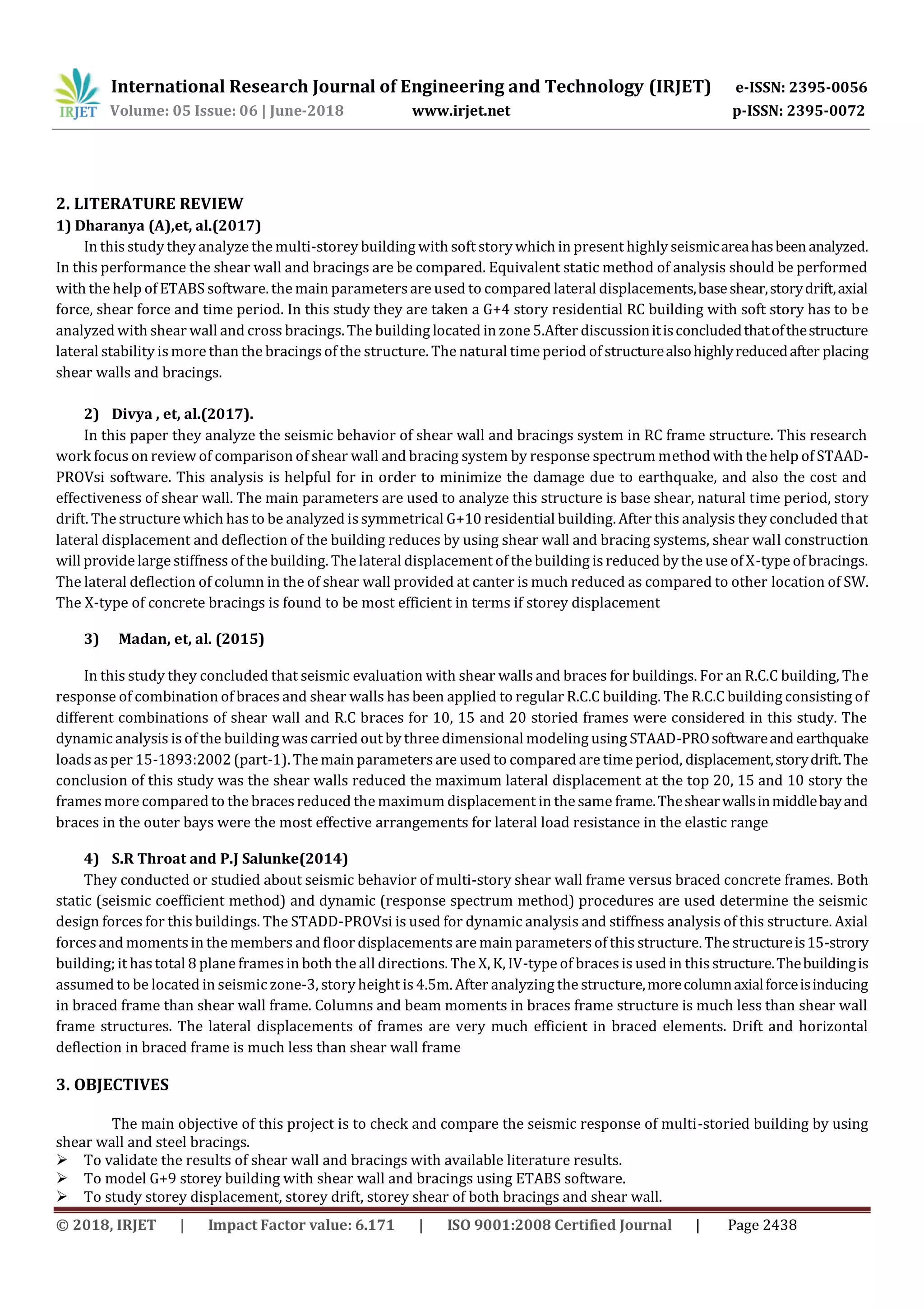 IIRJET-Comparison of Seismic Analysis of Multistoried Building with ...