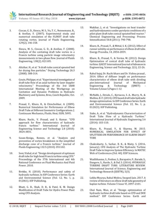 IRJET-A Review on Advances in the Design and Analysis of Draft Tube for ...