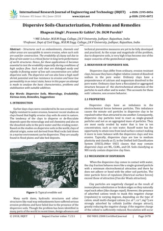 IRJET- Dispersive Soils-Characterization, Problems and Remedies | PDF
