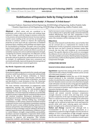 IRJET-Stabilization of Expansive Soils by using Corncob Ash | PDF
