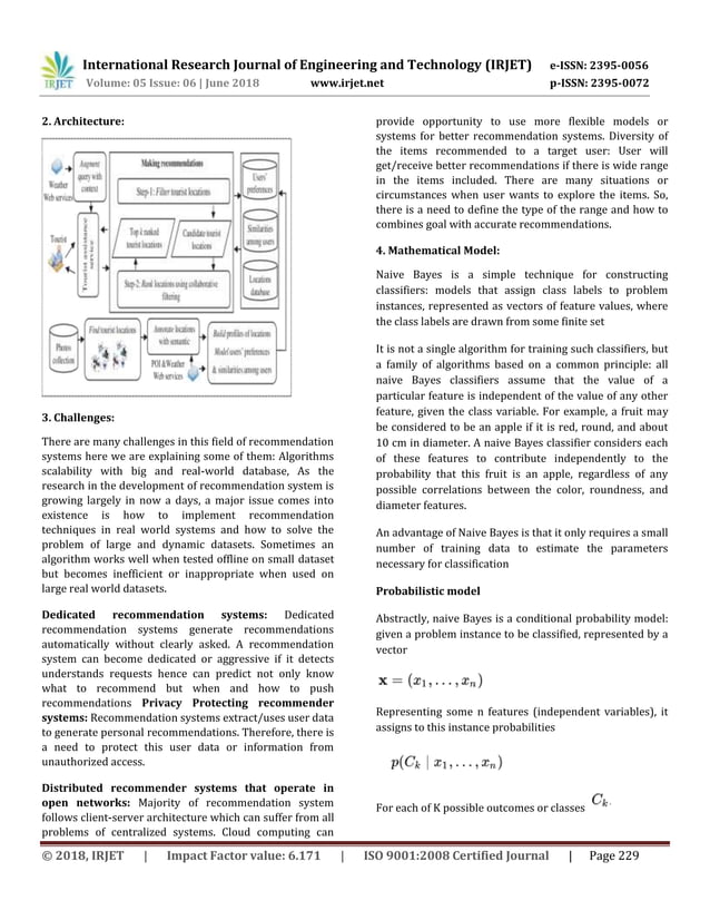IRJET-Smart Tourism Recommender System | PDF | Search | Internet