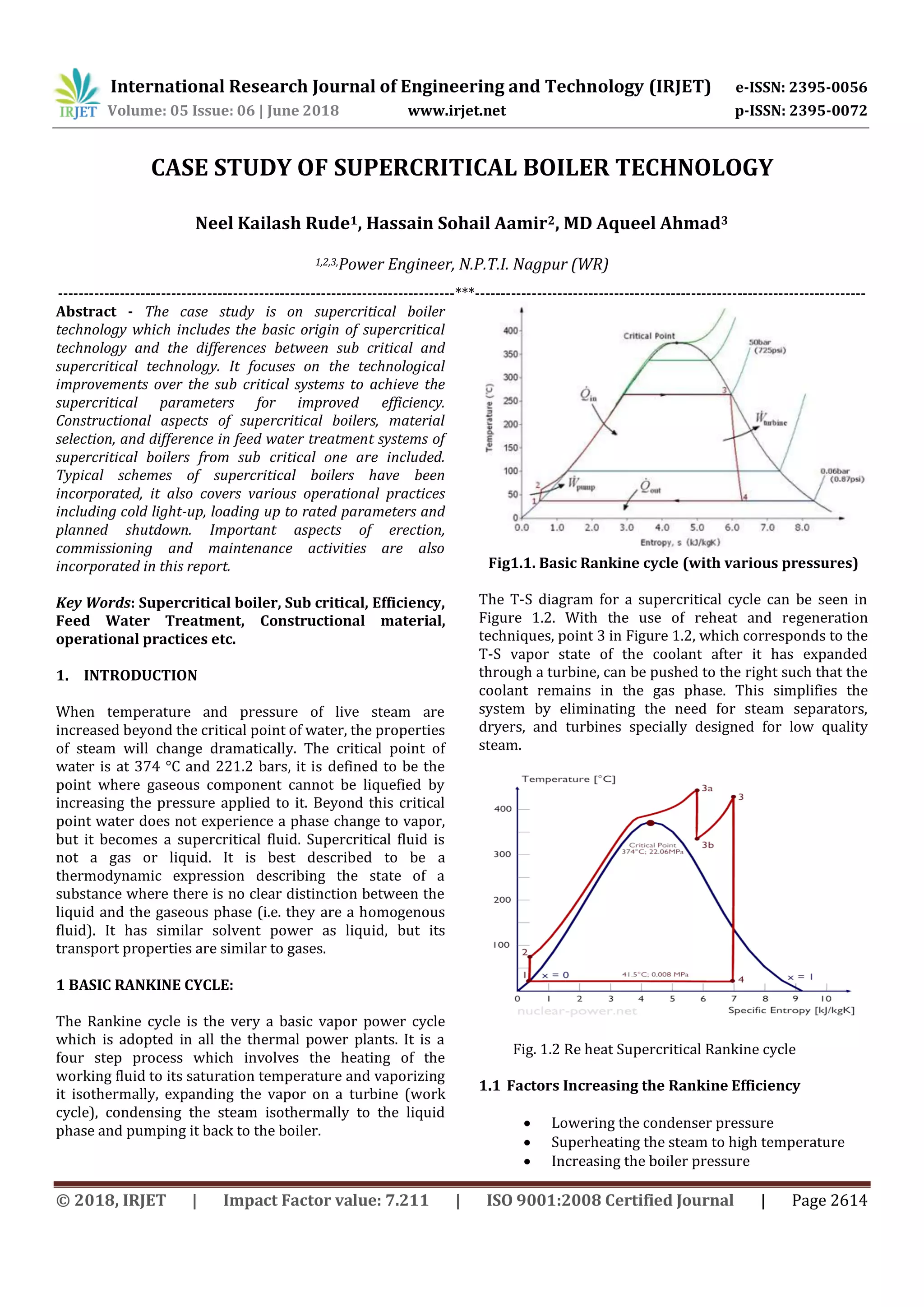 IRJET-Case Study of Supercritical Boiler Technology | PDF