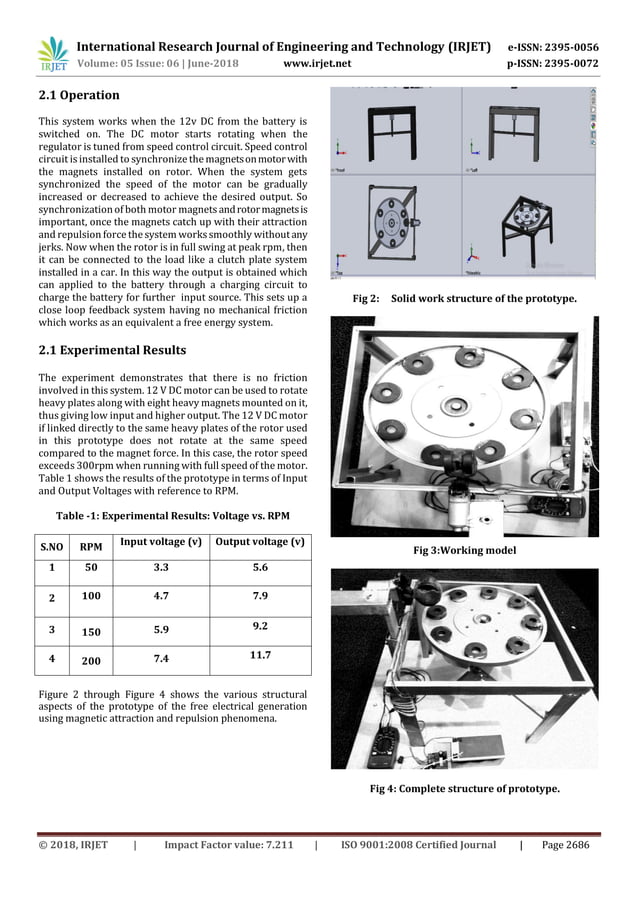 IRJET-Design of Free Energy Generator by Optimizing the Balancing ...