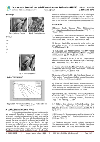 IRJET-Error Detection and Correction using Turbo Codes | PDF