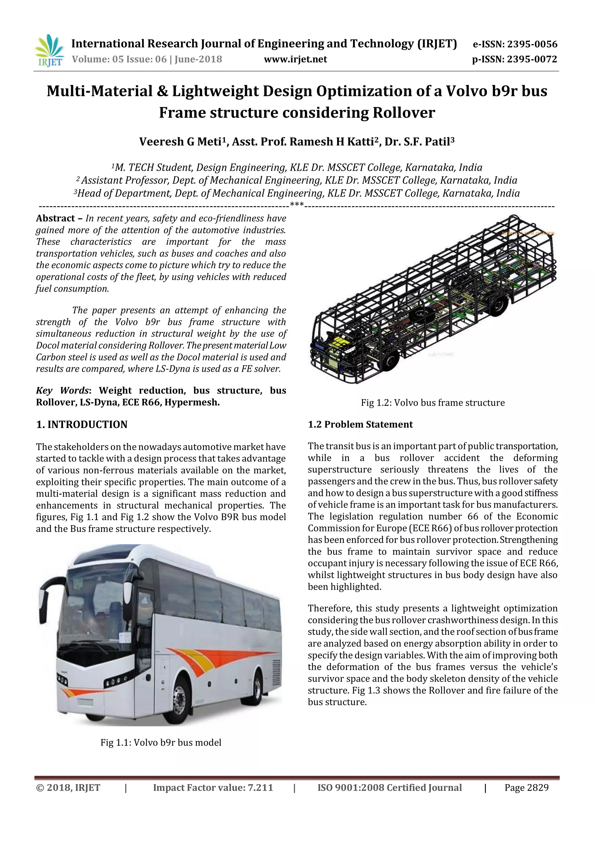 IRJET-Multi-Material & Lightweight Design Optimization of a Volvo B9r Bus Frame Structure ...
