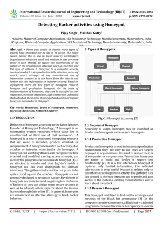 IRJET-Detecting Hacker Activities using Honeypot | PDF
