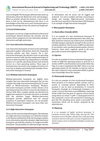 IRJET-Detecting Hacker Activities using Honeypot | PDF