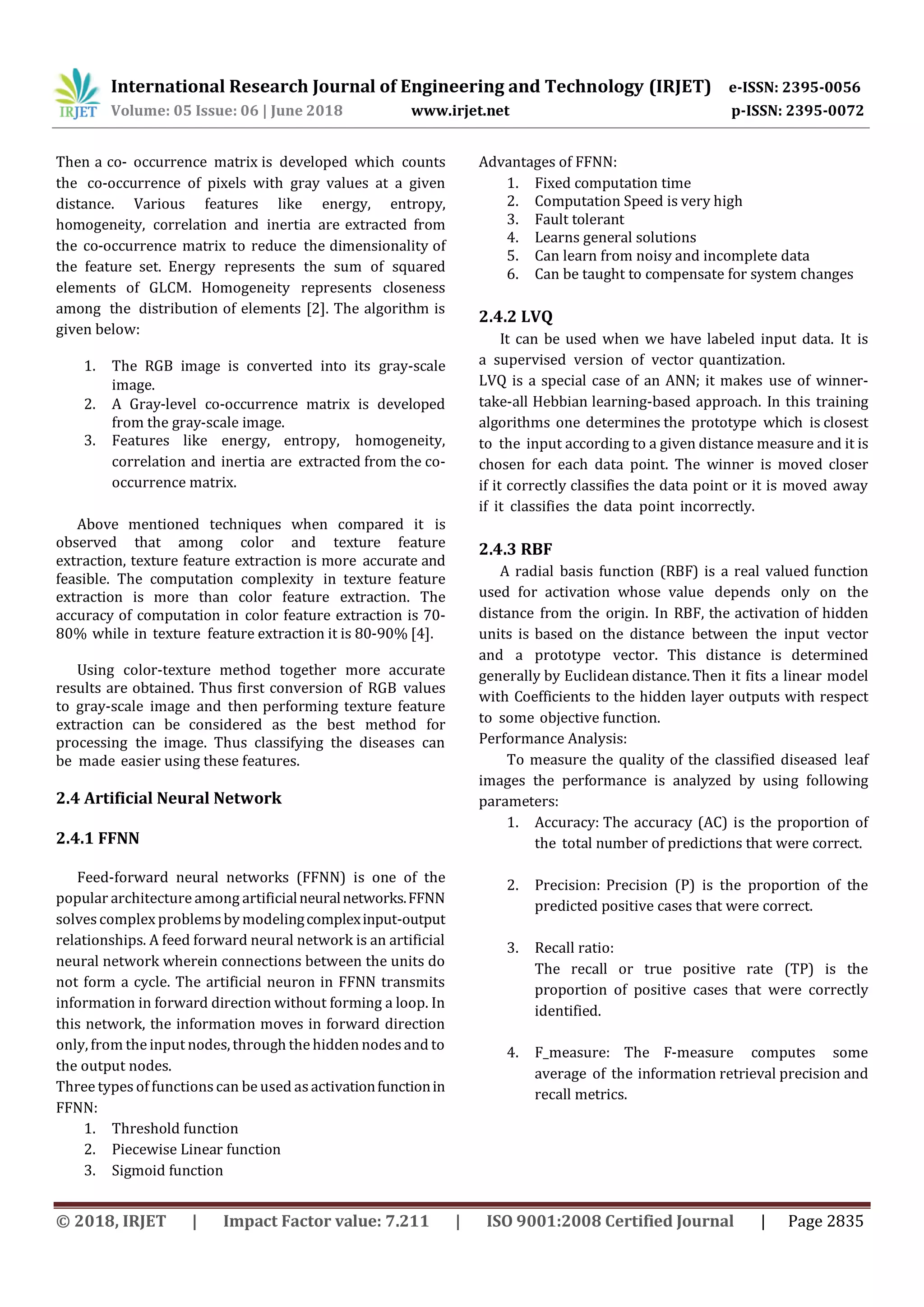 IRJET- Comparative Study of Artificial Neural Networks and Convolutional Neural Network for Crop ...