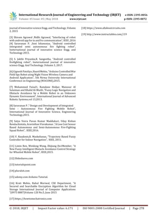 IRJET-Android Controlled Firefighting Robot using Arduino | PDF