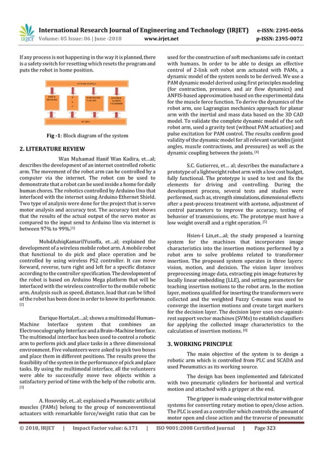 Irjet Design And Fabrication Of Plc And Scada Based Robotic Arm For Material Handling Pdf