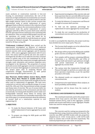 IRJET- Flexural Behaviour of RC Beam with Partial Replacement of Coarse ...