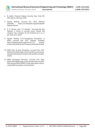 IRJET- Secured Hadoop Environment | PDF