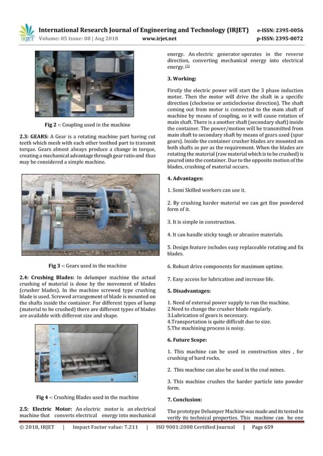 IRJET- Delumper Machine | PDF