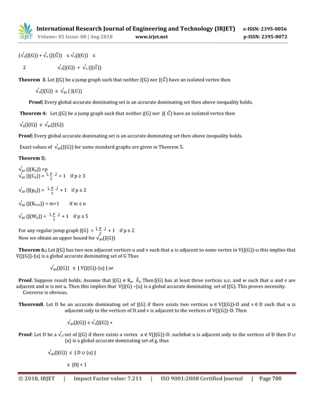 IRJET- Global Accurate Domination in Jump Graph | PDF