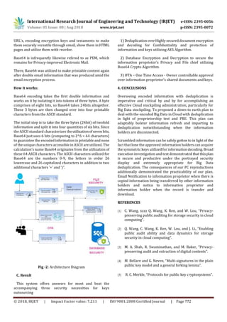 IRJET- Exchanging Secure Data in Cloud with Confidentiality and Privacy Goals | PDF