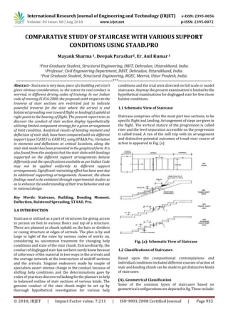 IRJET- Comparative Study of Staircase with Various Support Conditions using Staad. Pro | PDF