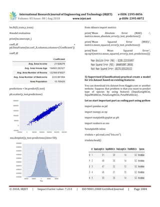 IRJET- Unabridged Review of Supervised Machine Learning Regression and ...