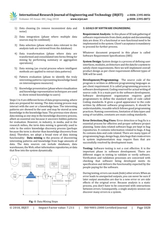 IRJET- A Study on Data Mining in Software | PDF